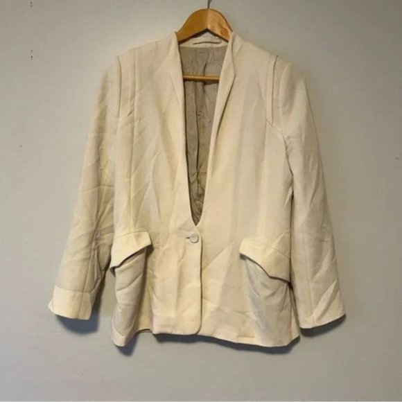 Aritzia | Jackets & Coats | Wilfred Aritzia Creamrelaxed Fit Blazer ...